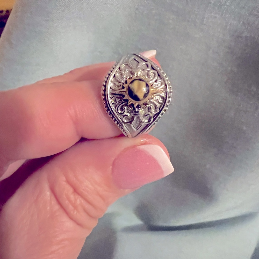 Jerusalem Stone Embedded In Stainless Steel And Yello… - Gem